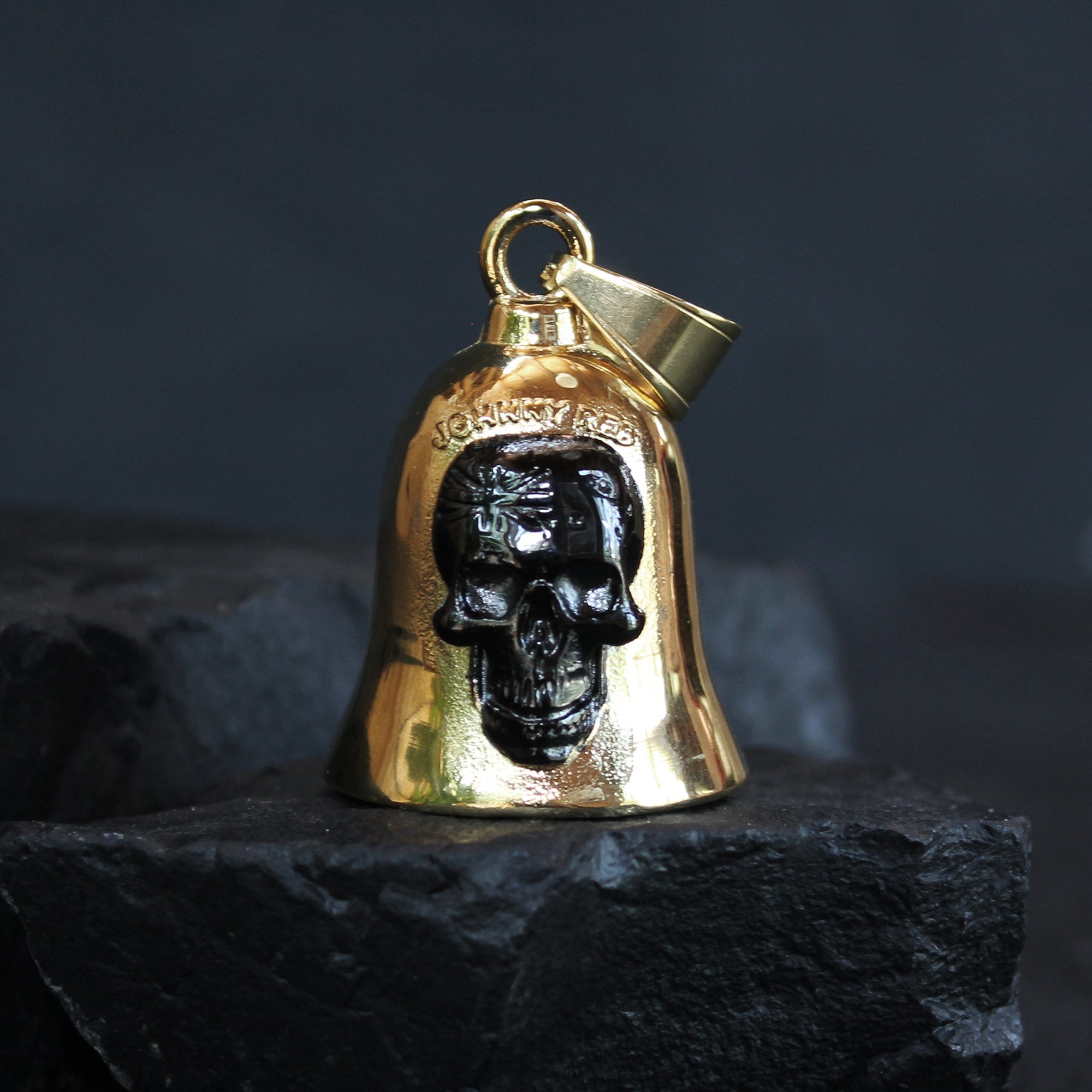Johnny Reb | Skull Flag Ride Bell - Gold