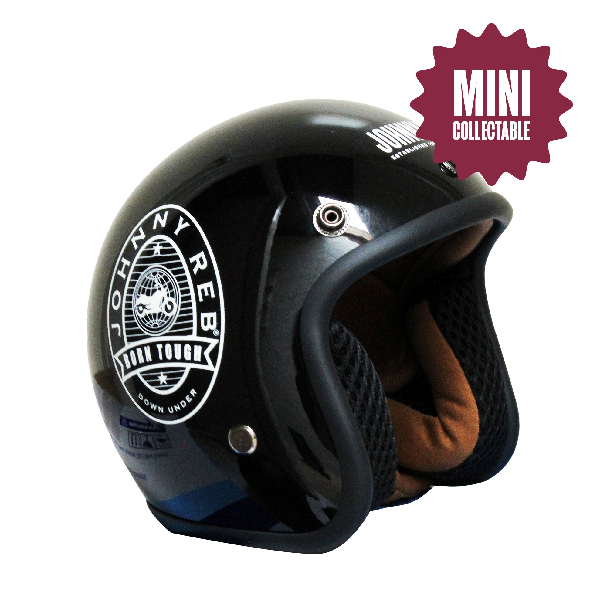 Johnny Reb | Mini Helmet Collectable - Black Logo