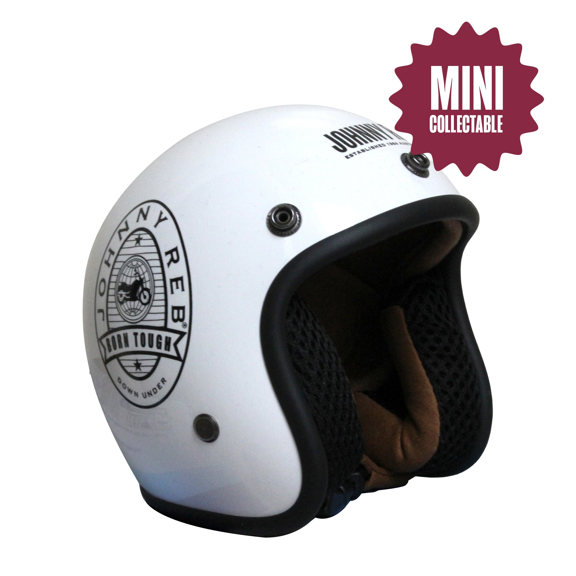 Johnny Reb | Mini Helmet Collectable - White Logo