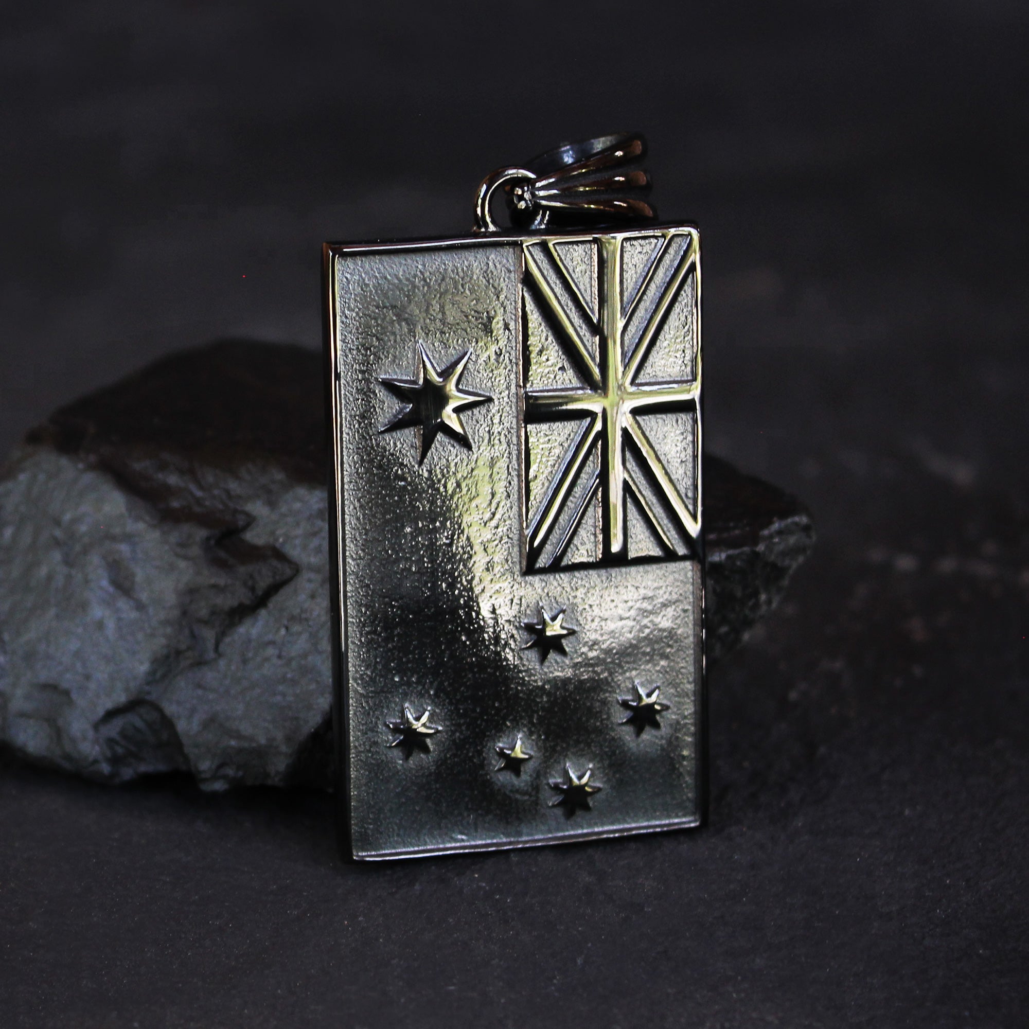 Johnny Reb | Aussie Flag Pendant - Black