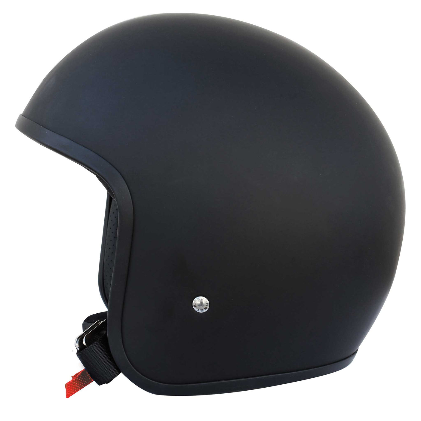 Johnny Reb Burke Open Face Helmet - Matte Black/Black Lining